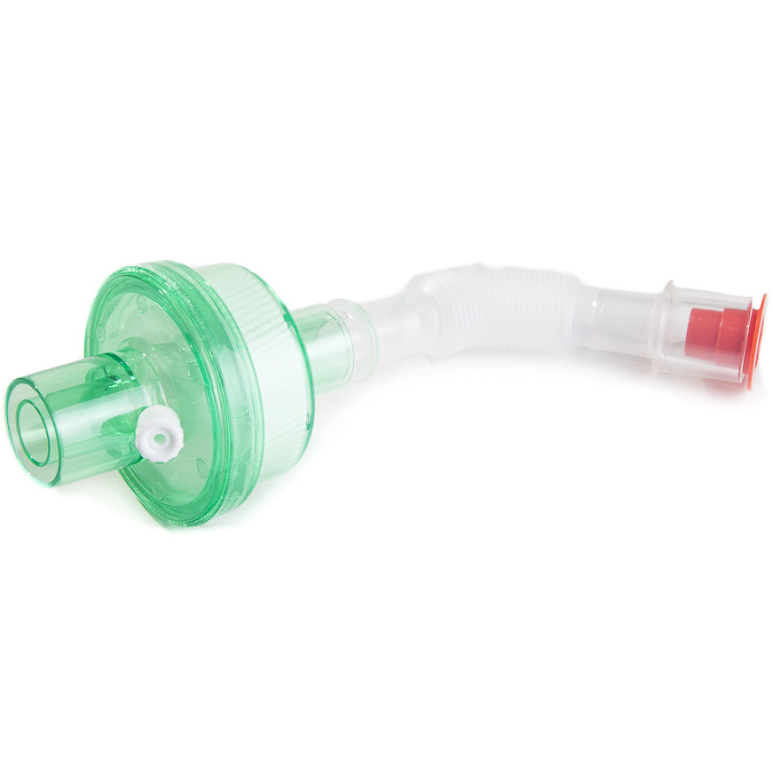 Filtro HMEF Adulto C/ Tubo Traqueia Bacteriológico para Ventilador Mecânico